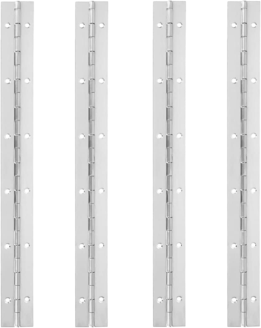 4 PCS Stainless Steel 304 Piano Hinge 12 Inch Heavy Duty Continuous ...