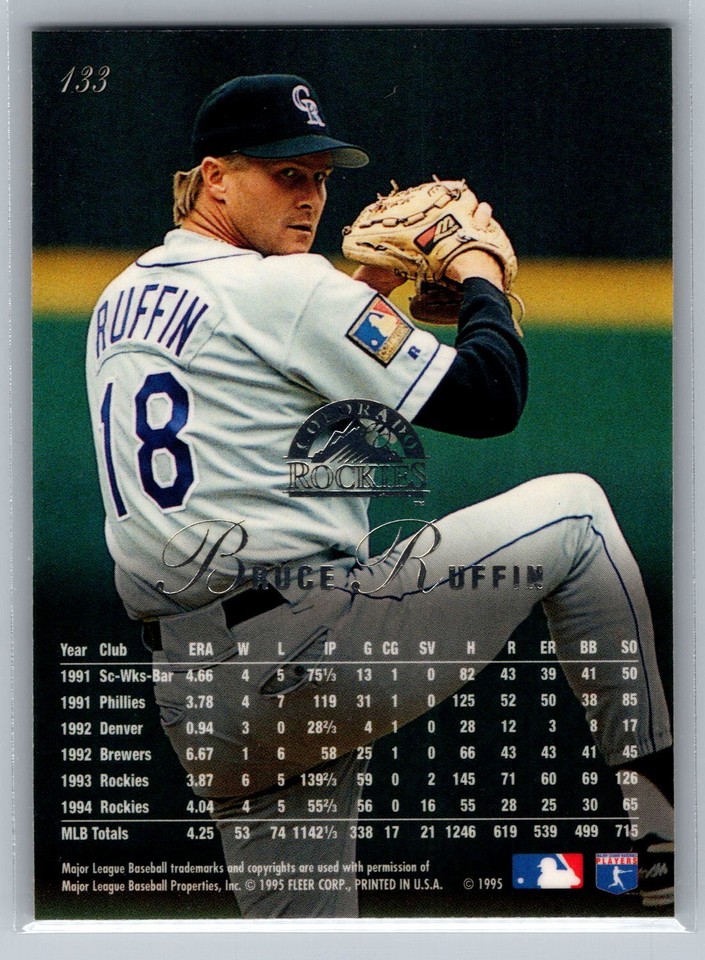 Bruce Ruffin 1995 Flair BASEBALL #133 Colorado Rockies | eBay