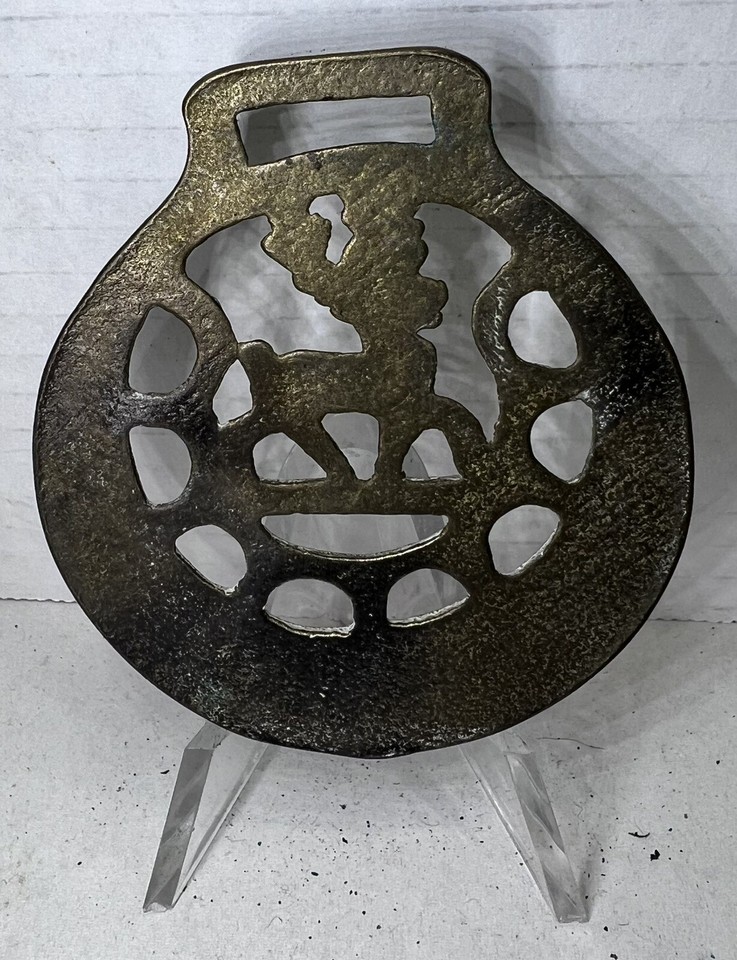 (912) Horse Brass Deer Stag Parade Medallion Bridle Harness Decoration ...