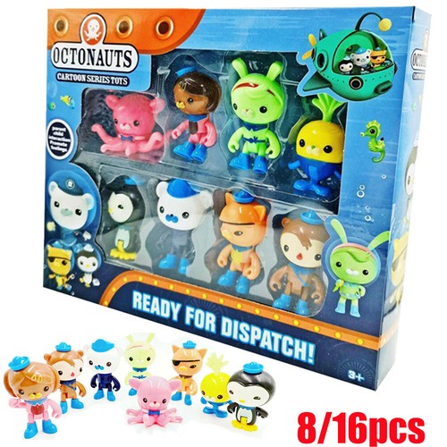 8/16PCS Set The Octonauts Action Figure Doll Toy Barnacles Peso Kwazii ...