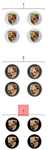 Genuine PORSCHE Set Wheel Trim Caps 00004460726 | eBay