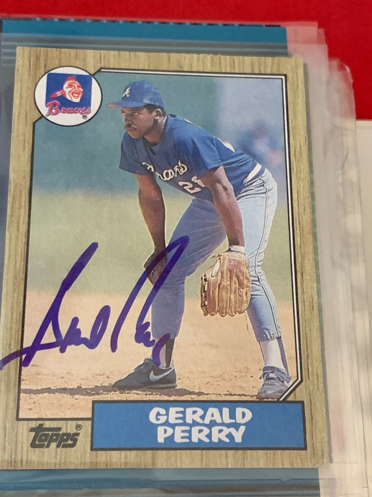 GERALD PERRY AUTOGRAPHED SIGNED 1987 TOPPS CARD BRAVES COA | eBay
