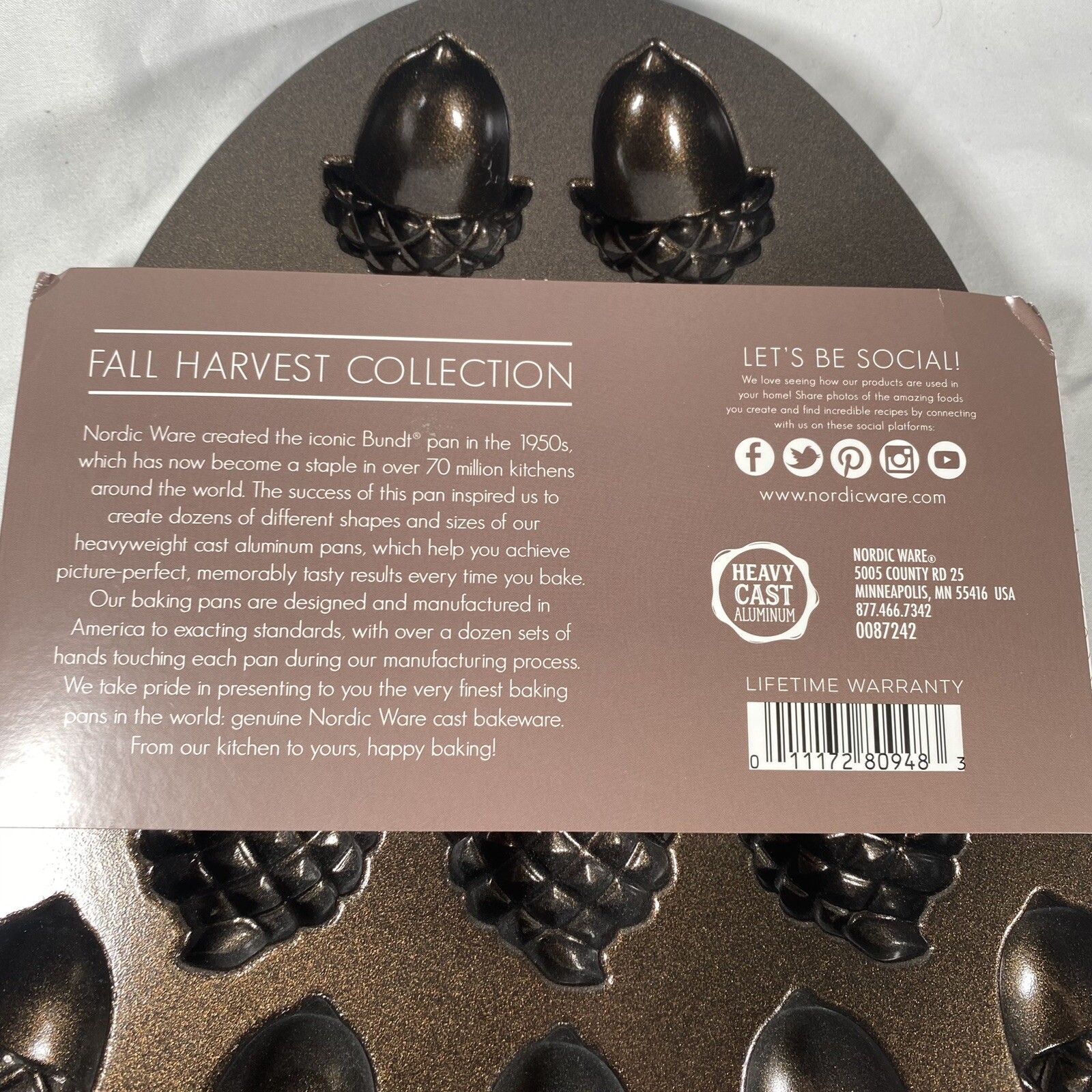 Nordic Ware Platinum Acorn Cakelet Pan Pans for sale online | eBay