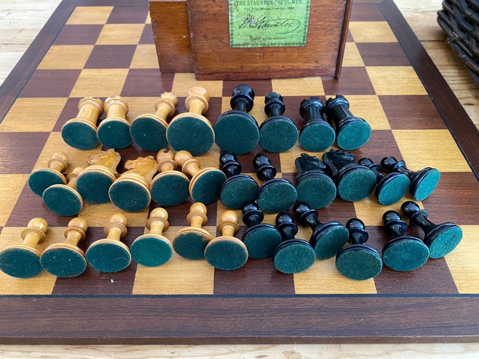 Jaques of London Chess Set & Box c. 1870 (Owned by GM Eliskases) | eBay