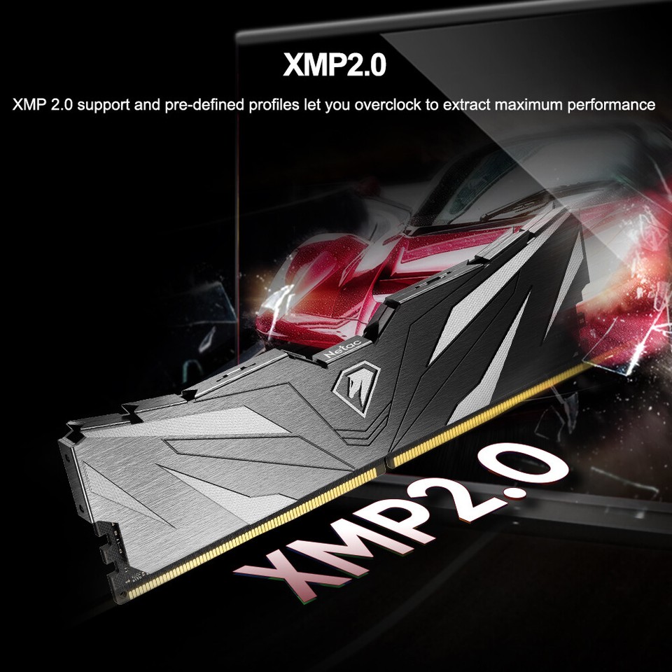 Netac DDR4 16GB(2x8GB) DDR4 DRAM 3200MHz UDIMM Desktop Internal Memory ...