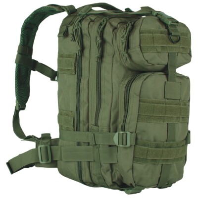 Tactical green assault backpack suitable for hiking, camping and ...