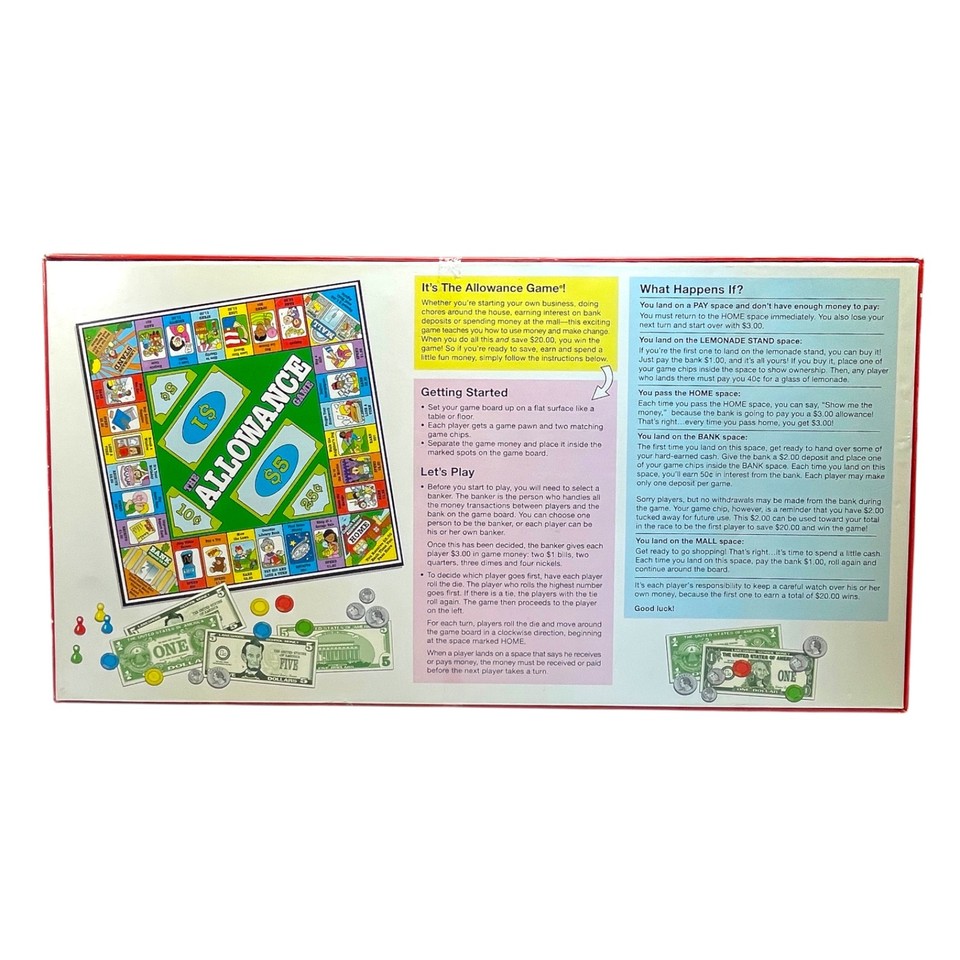 The Allowance Game Lakeshore Learning Board Game Educational Kids Money ...