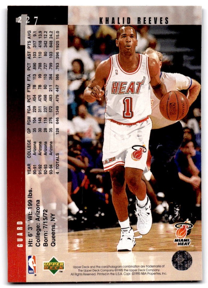 1994-95 Upper Deck #227 Khalid Reeves | eBay