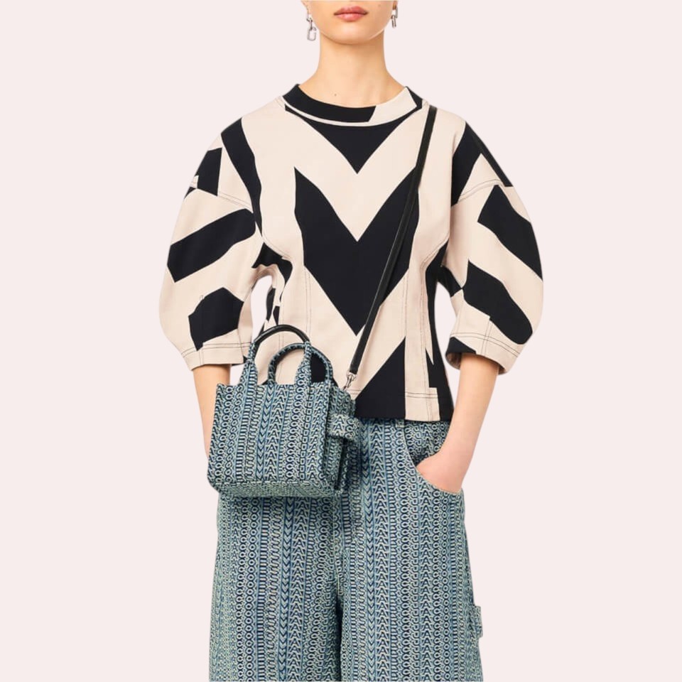 Marc Jacobs The Mini Denim Tote Bag Sun Faded Blue Handbag BNWT ...