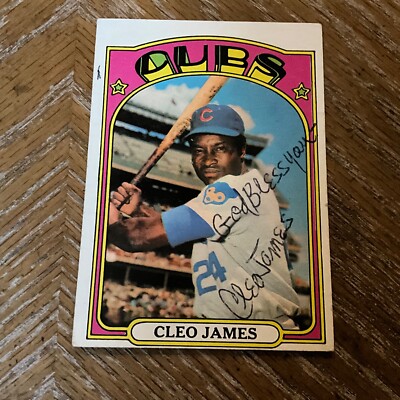 Autographed 1972 Topps. CLEO JAMES . DEC. # H-1 | eBay