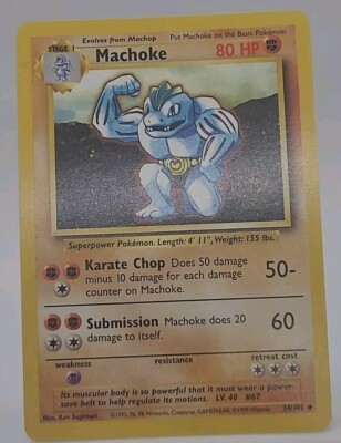 MACHOKE 34/102 Base Set Pokemon Card LP POKEMON | eBay