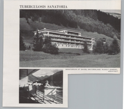 1939 Page * Tuberculosis Sanitarium Davos Switzerland * Rudolf Gaberel ...