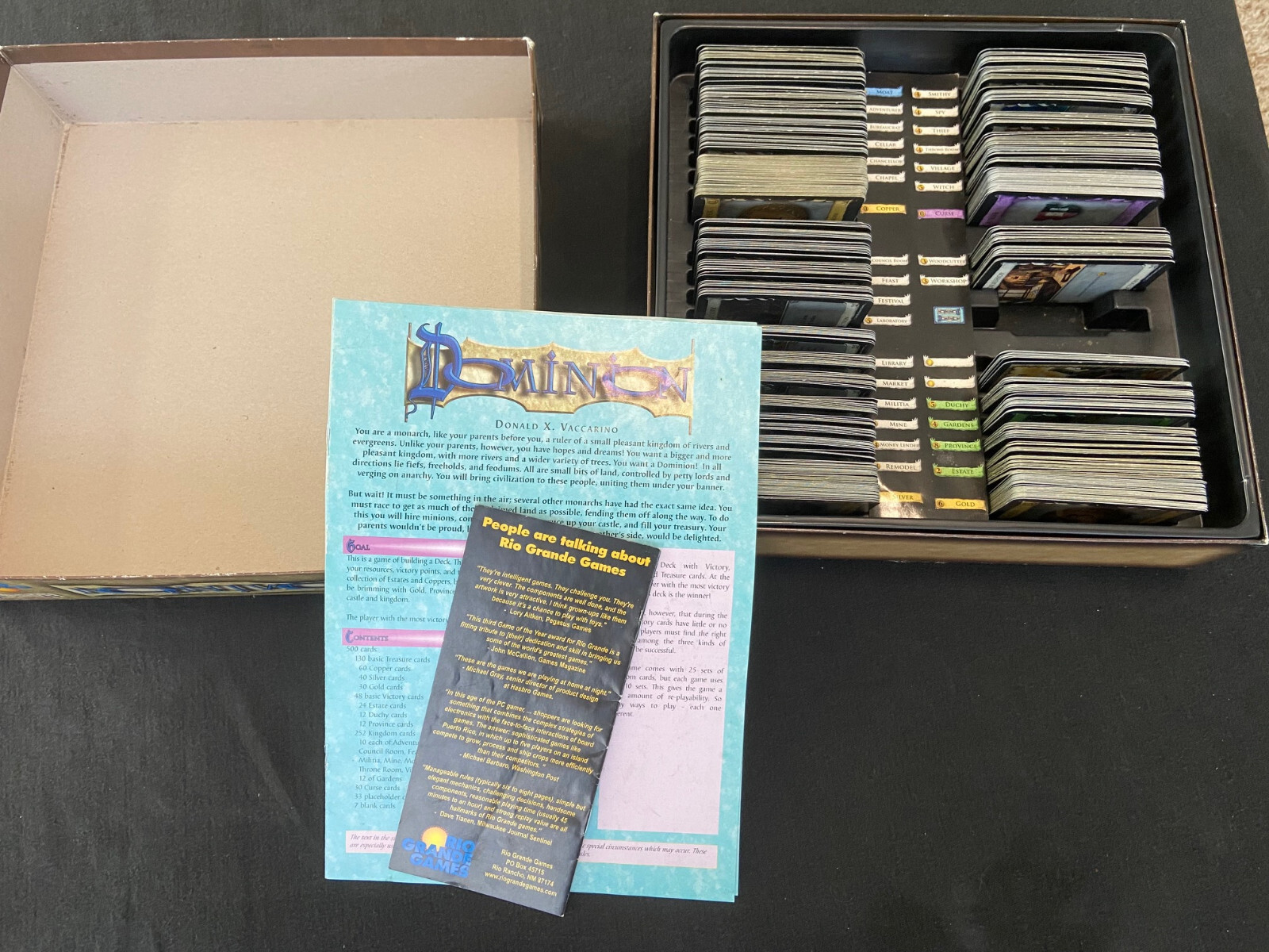 Used Dominion 1st Edition Base Board Game - Rio Grande Games ...