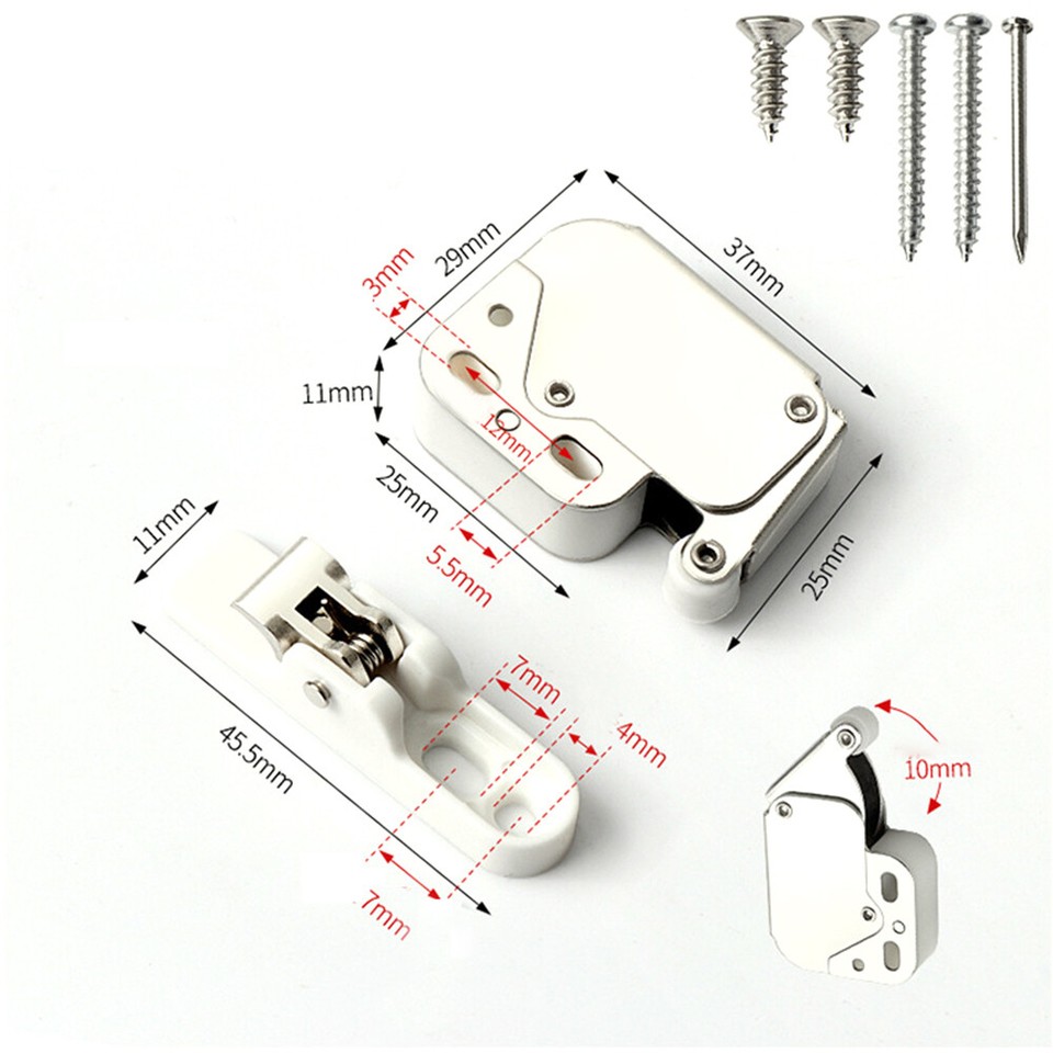 Push To Open Catch Cupboard Cabinet Door Spring Loaded Touch Release ...
