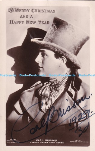 R373486 Merry Christmas And A happy New Year Carl Brisson Famous Cinema ...