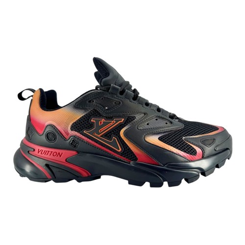 Louis Vuitton Runner Tatic Sneaker Black Red Pre-Owned | eBay