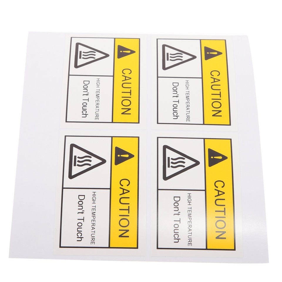 4 Pcs High Temperature Warning Sticker Stickers Hot Label Caution | eBay UK