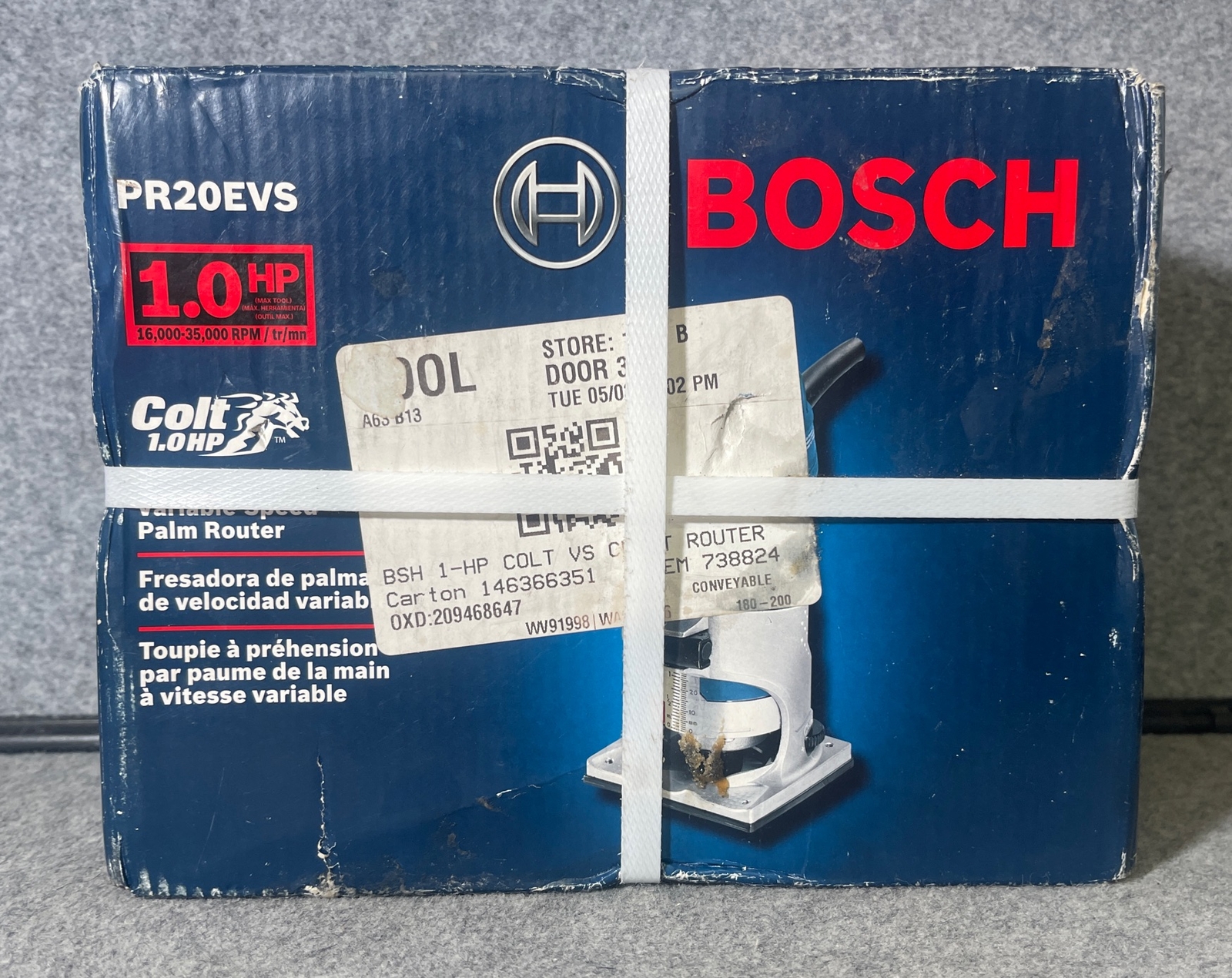 Bosch PR20EVS 1 HP Variable Speed Palm Router NEW IN BOX 884400038463 ...
