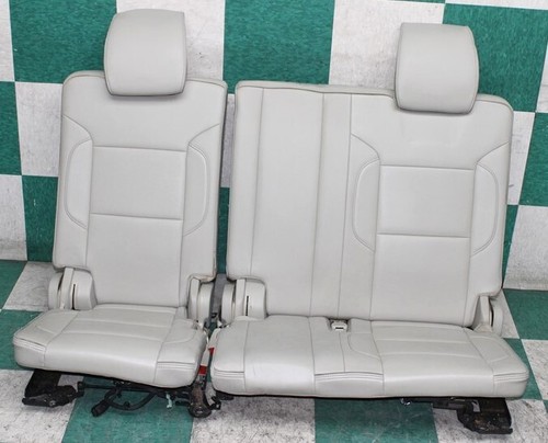 *BENT* 15' YUKON Leather Gray Power Folding Rear Third 3rd Row Backseat ...