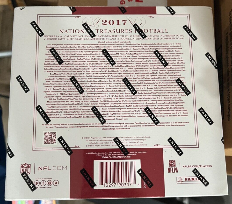 2017 Panini National Treasures NFL Football FOTL - Factory Sealed Hobby ...