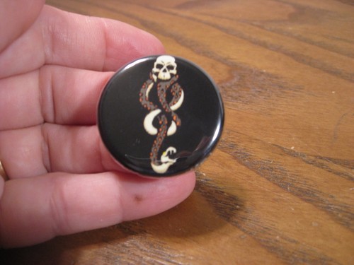Harry Potter Button Pinback - Snake - Death Eater Dark Mark | eBay