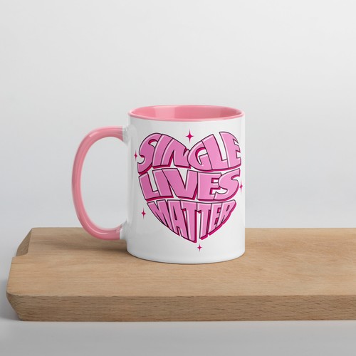 PINK SINGLE LIVES MATTER 11oz MUG! Perfect Valentine's, Breakup or ...