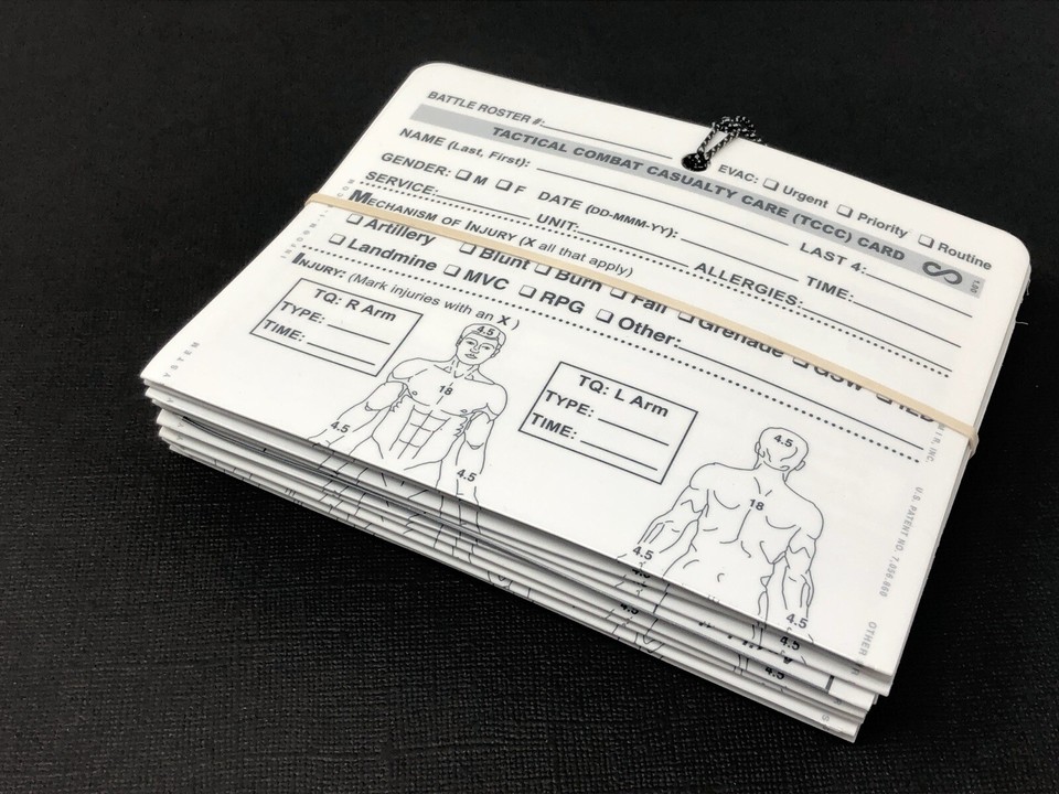 Tactical Combat Casualty Care Cards TCCC IFAK EMS (10 Pack) | eBay