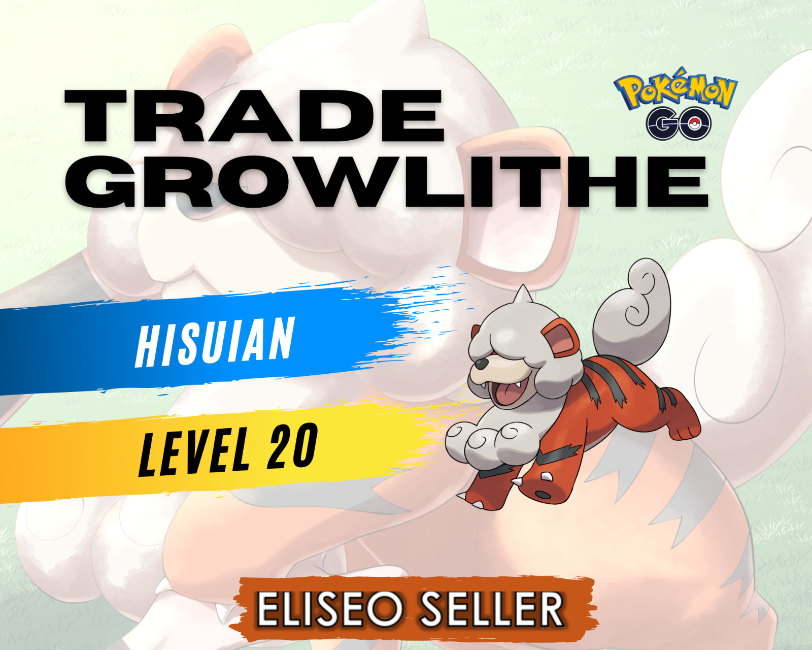 Pokemon Growlithe Hisuian GO - RARE Hisui | eBay