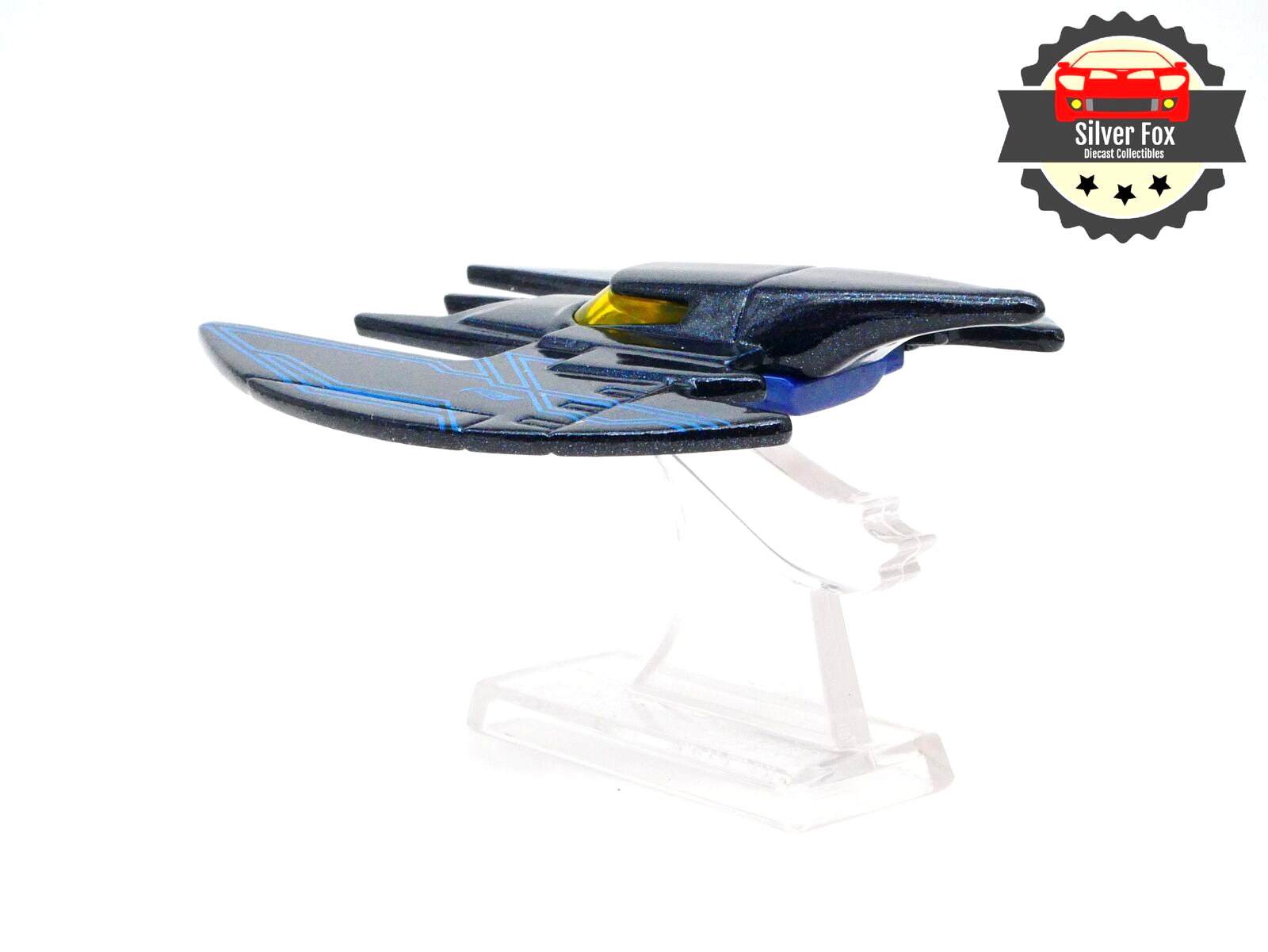 BATPLANE BATMAN PLANE METALLIC BLUE 1:64 SCALE COLLECTOR DIORAMA CAR | eBay