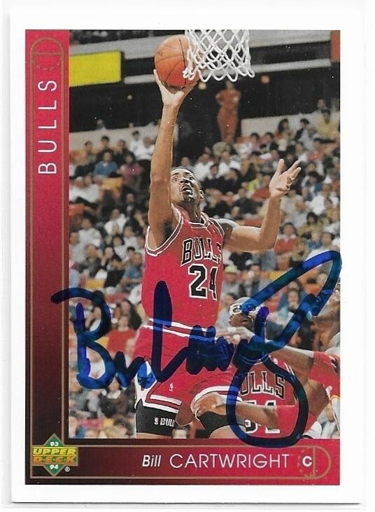 BILL CARTWRIGHT Autographed Signed 1993-94 Upper Deck card #155 Chicago ...