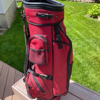 Knight Golf Cart Bag 6 Zip Pockets 6 Dividers w Rain Hood in VERY Good ...