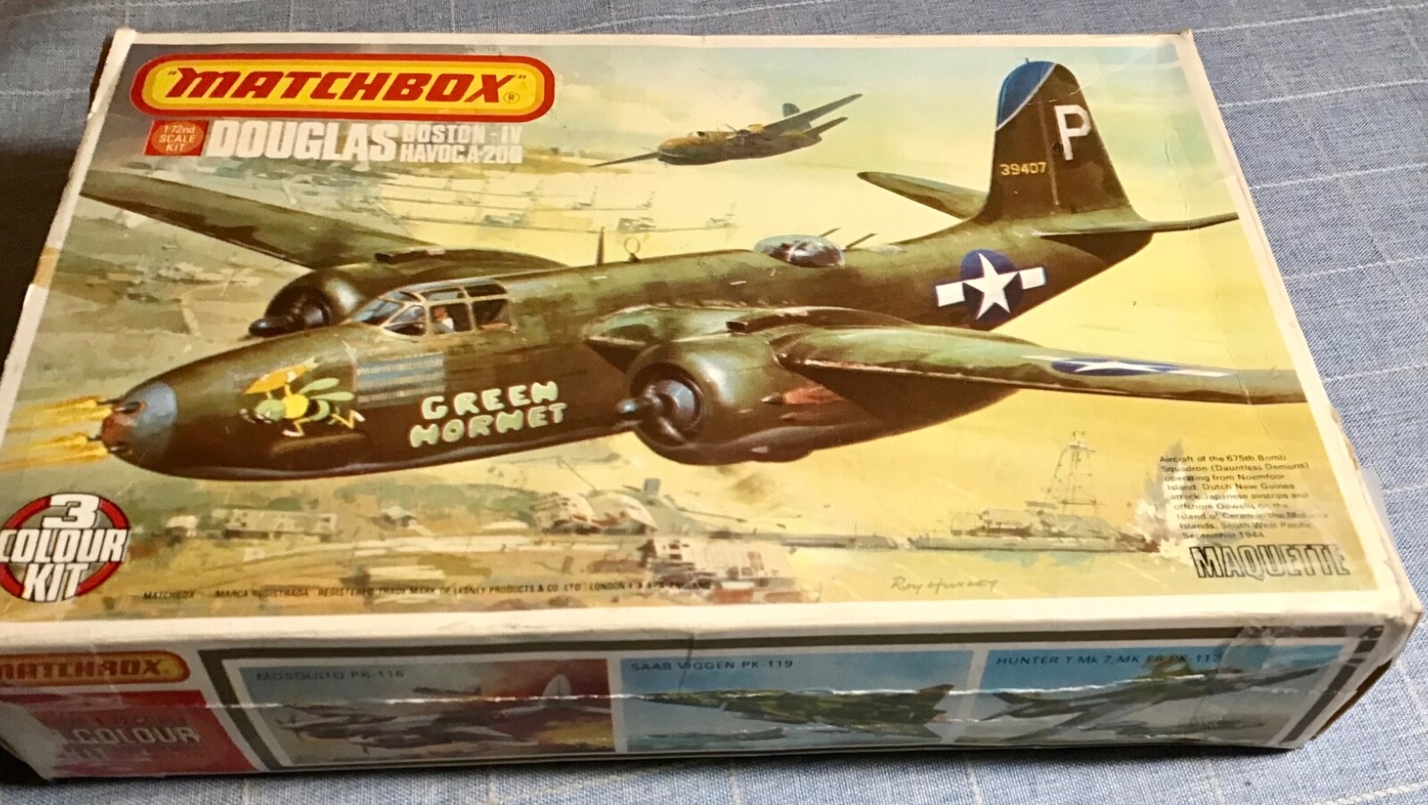 Matchbox 1/72 PK-120 Douglas Boston IV HAVOC A-20G Bomber Vintage Model ...