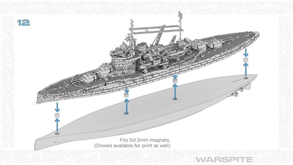 1/700 Plastic Assembled Model of The British Hms Warspite Battleship | eBay