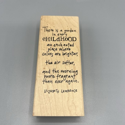 Dawn Houser There Is A Garden, Childhood Poem Stamp Made In USA By ...