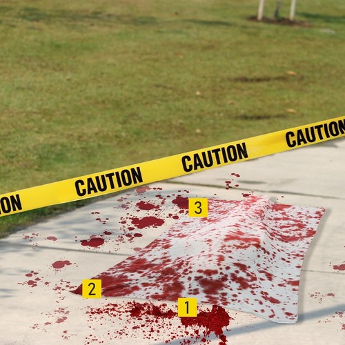 DKINY Halloween Decorations Crime Murder Scene Props, Dead Victims ...