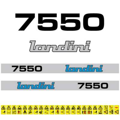 Landini 7550 (1986) Tractor Replacement Decal Aufkleber Adesivo Sticker ...