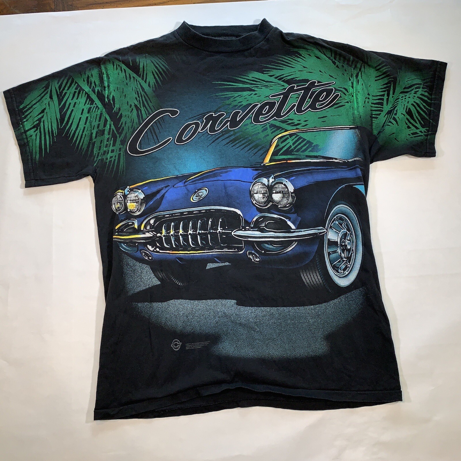 Corvette Chevrolet Vintage Single Stitch T Shirt Sz L - Gem