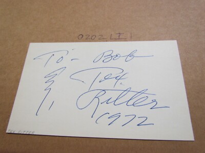 Tex Ritter Autographed Signed Index Card | eBay