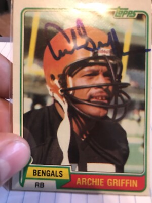 Archie Griffin nfl card autographed signature Bengals OSU Buckeyes Ohio ...