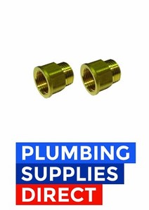 2 x 1/2 Inch BSP MxF Male x Female Brass Tap Thread Extension ...