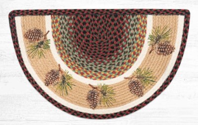 Pine Cone Pinecone Rug 18" x 29", Earth Rugs, Rustic Cabin Woods ...