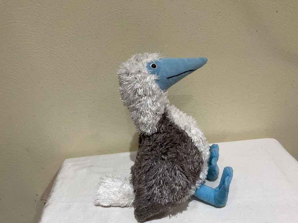 GUND/WORLD WILDLIFE FUND PLUSH BLUE FOOTED SHAGGY BOOBY BIRD, BEANIE ...