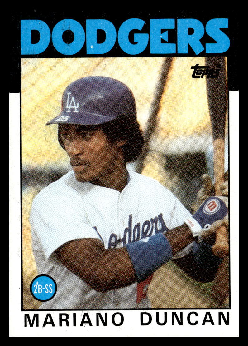 1986 Topps #602 Mariano Duncan Los Angeles Dodgers Baseball Card | eBay