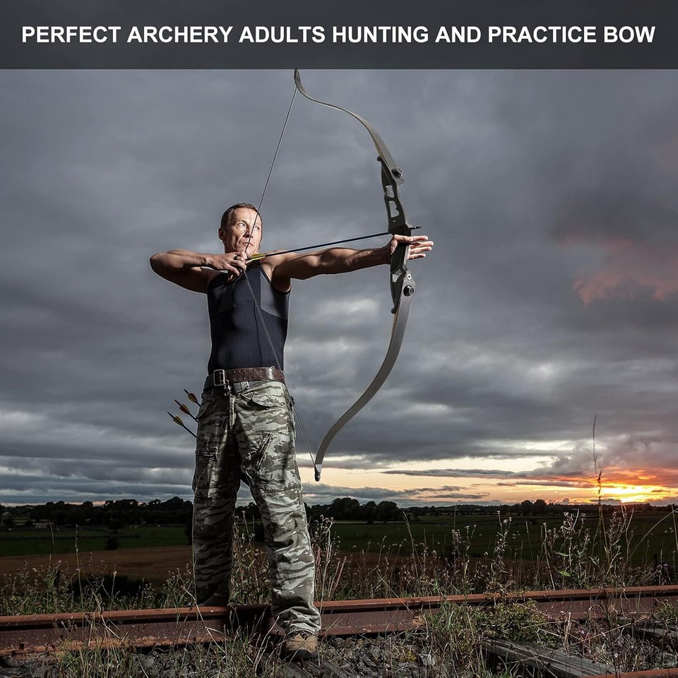 Hunting Bow Archery Takedown Bow Recurve Bow Laminated Limbs Bow Right ...