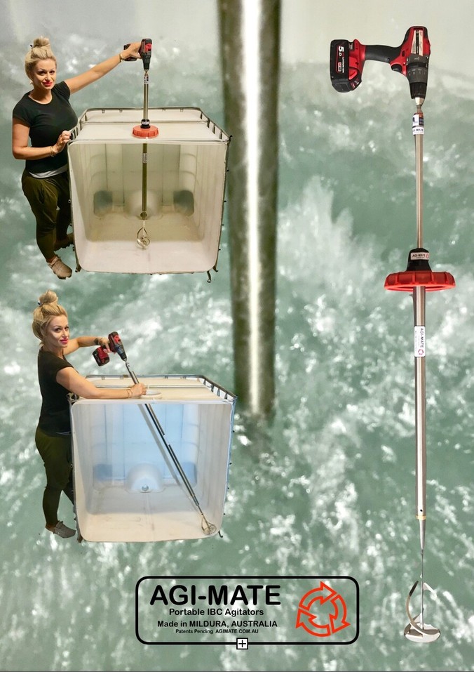 Portable IBC Tote Shuttle Agitator Mixer Stirrer Fertiliser Chemical ...