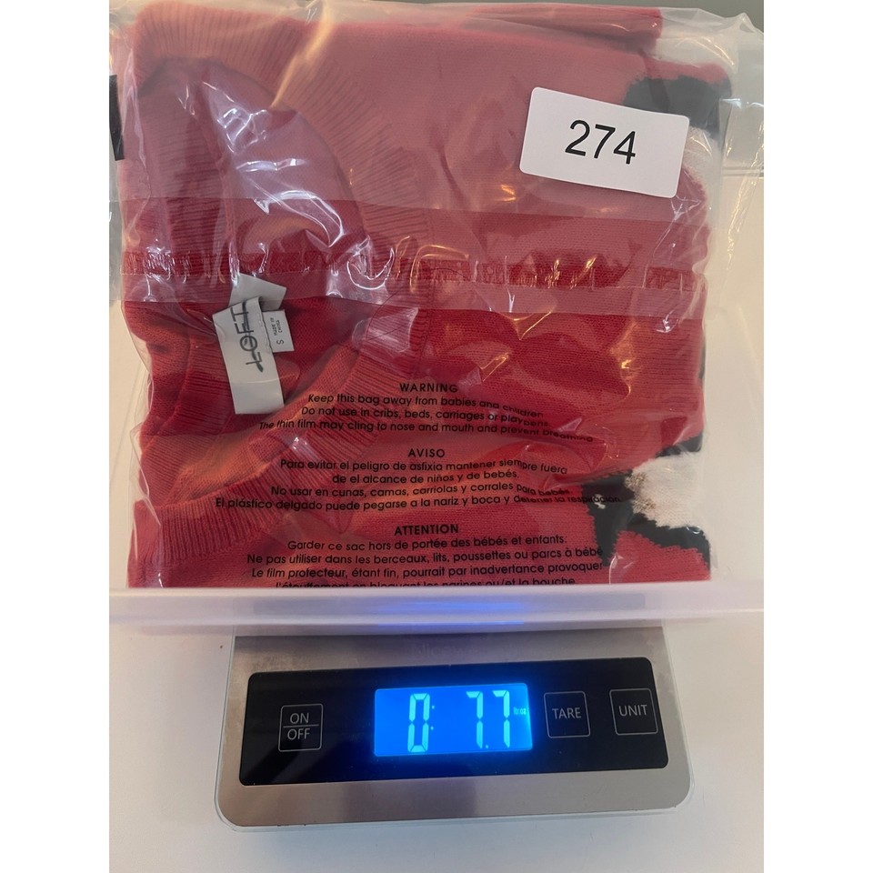 LOFT Red Crewneck Lightweight Sweater Penguins Winter - Size Women's ...