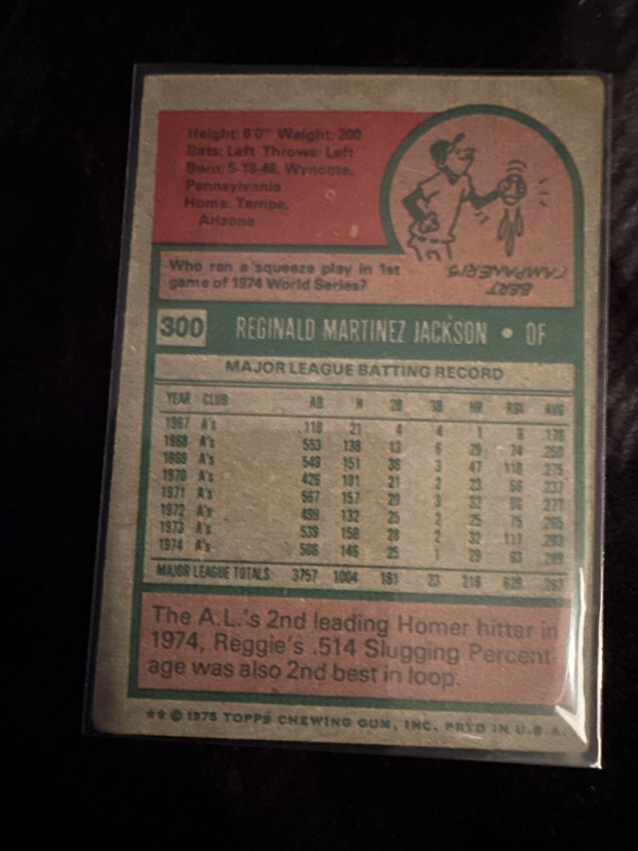1975 Topps - Reggie Jackson #300 | eBay