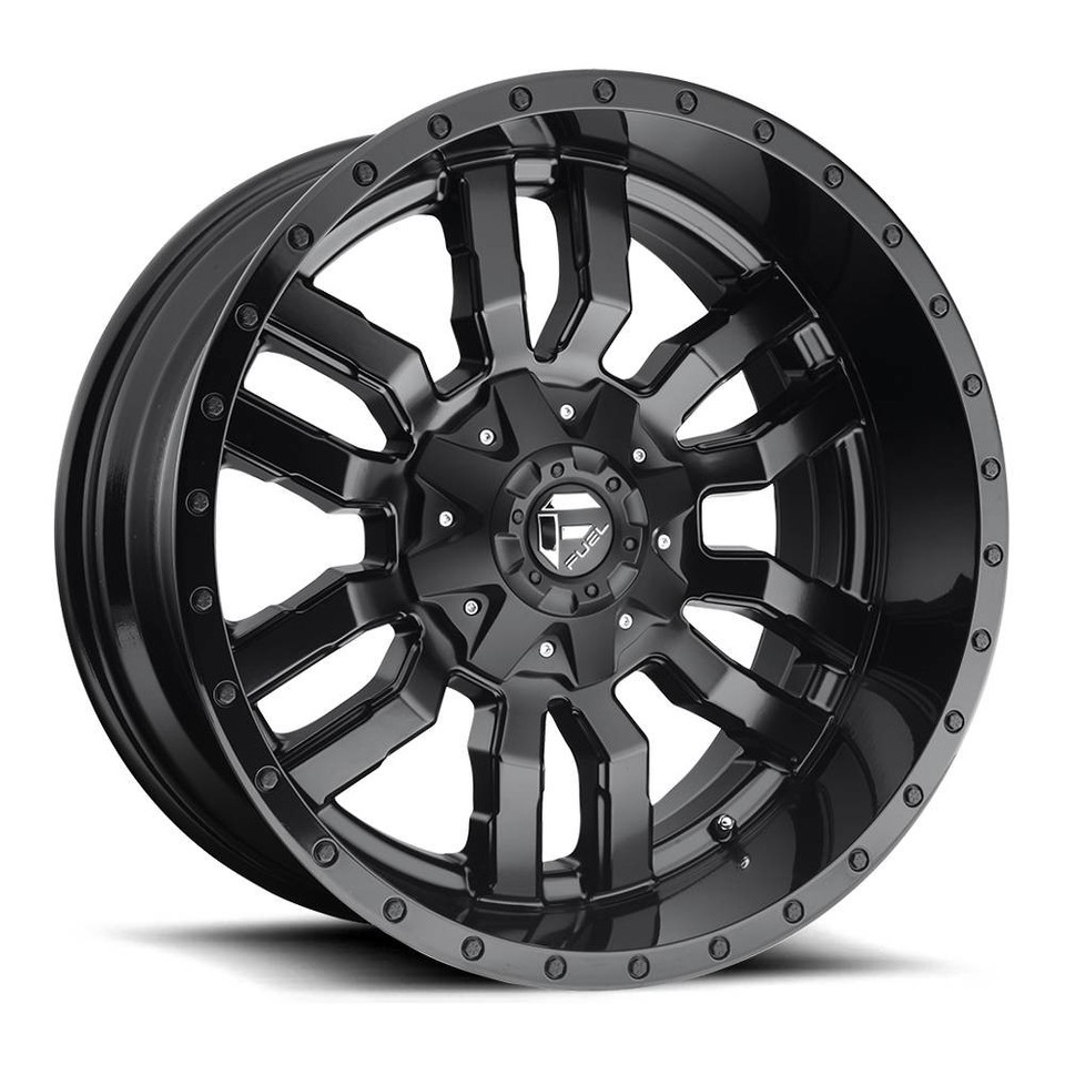 One 17x9 Fuel D596 Sledge 5x5.5/5x139.7/5x150 -12 Matte Black Gloss ...