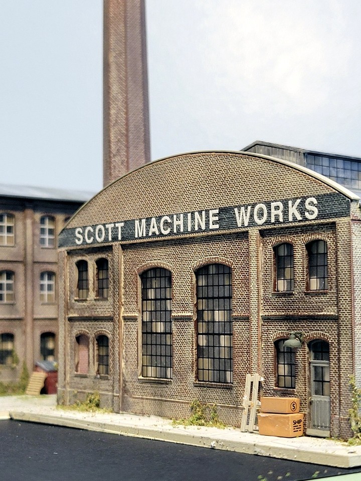 jsky0 - N Scale Built Building Scott Printing Machine Works Factory On ...