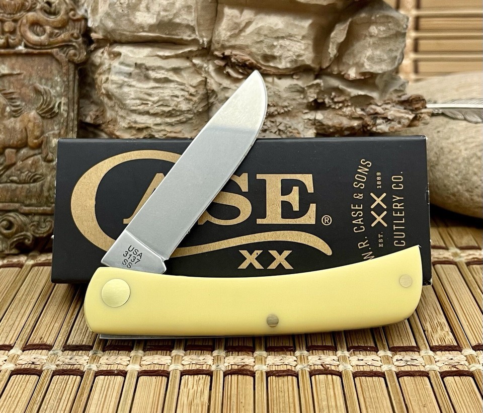 Case XX USA Yellow Anchored In Christ / Jesus Saves Sod Buster Jr Knife ...
